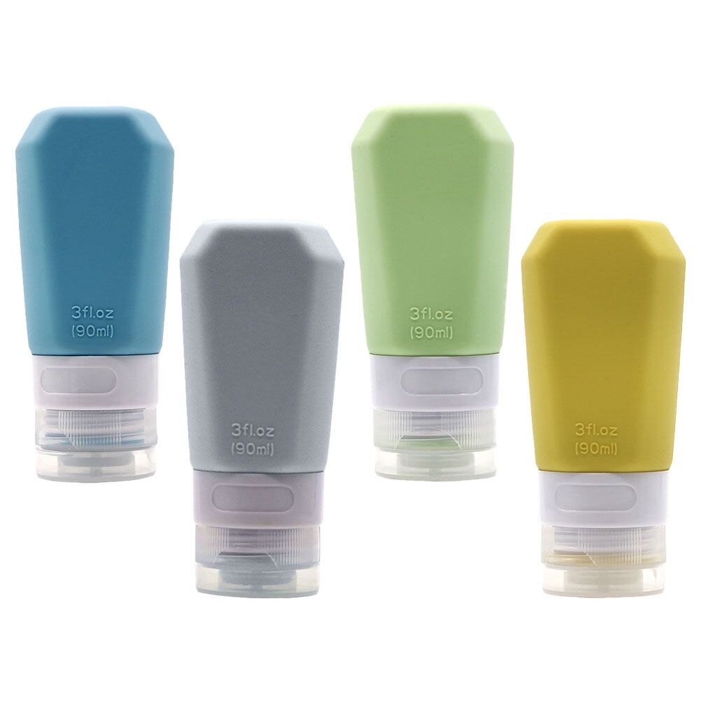 1 Set of Refillable Silicone Bottles Multi-function Squeeze Bottles ...