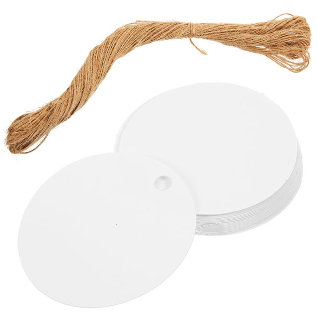 1 Set of Round Gift Tags Paper Gift Tags Hanging Blank Tags Writable ...