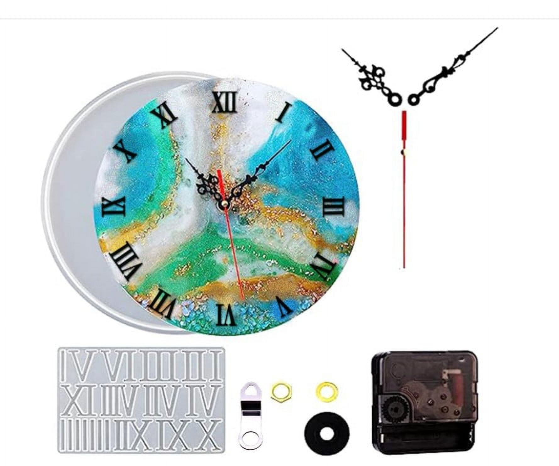 1 Set of Silicone Clock Mold Clock DIY Mold Flexible Clock Mold Roman ...