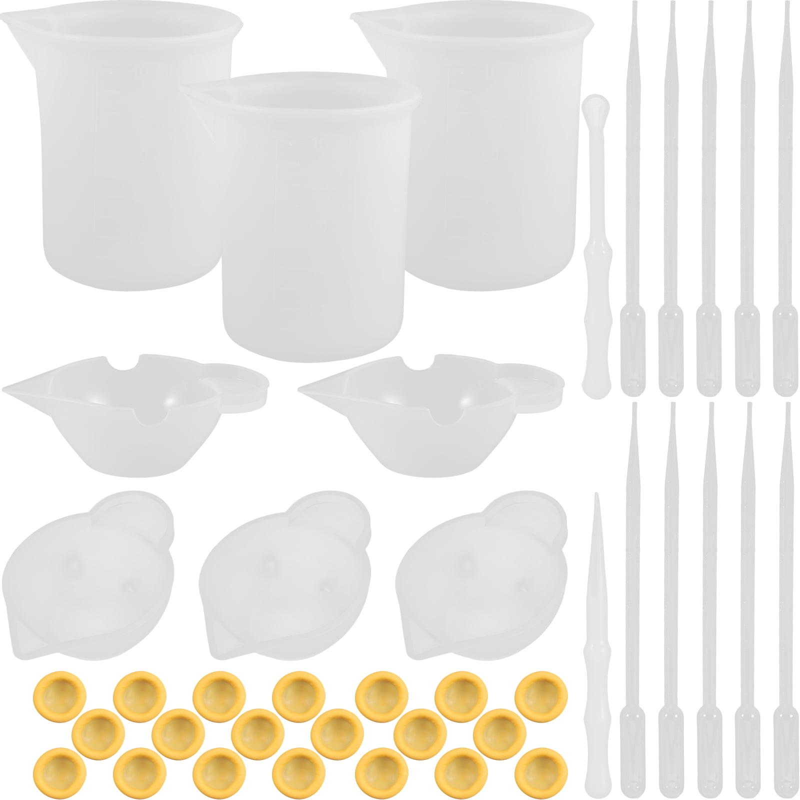 1 Set of Silicone Measuring Cups Epoxy Resin Mixing Cups Sticks Set ...