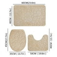 1 Set of Solid Color Simple Bathroom Water-absorbing and Non-slip Floor ...
