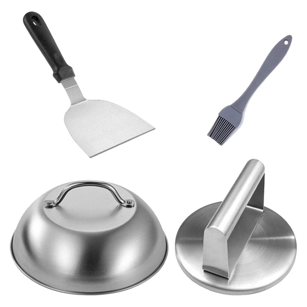 Stainless Steel Burger Press with Handle for Even Patties Cooking Mold ...