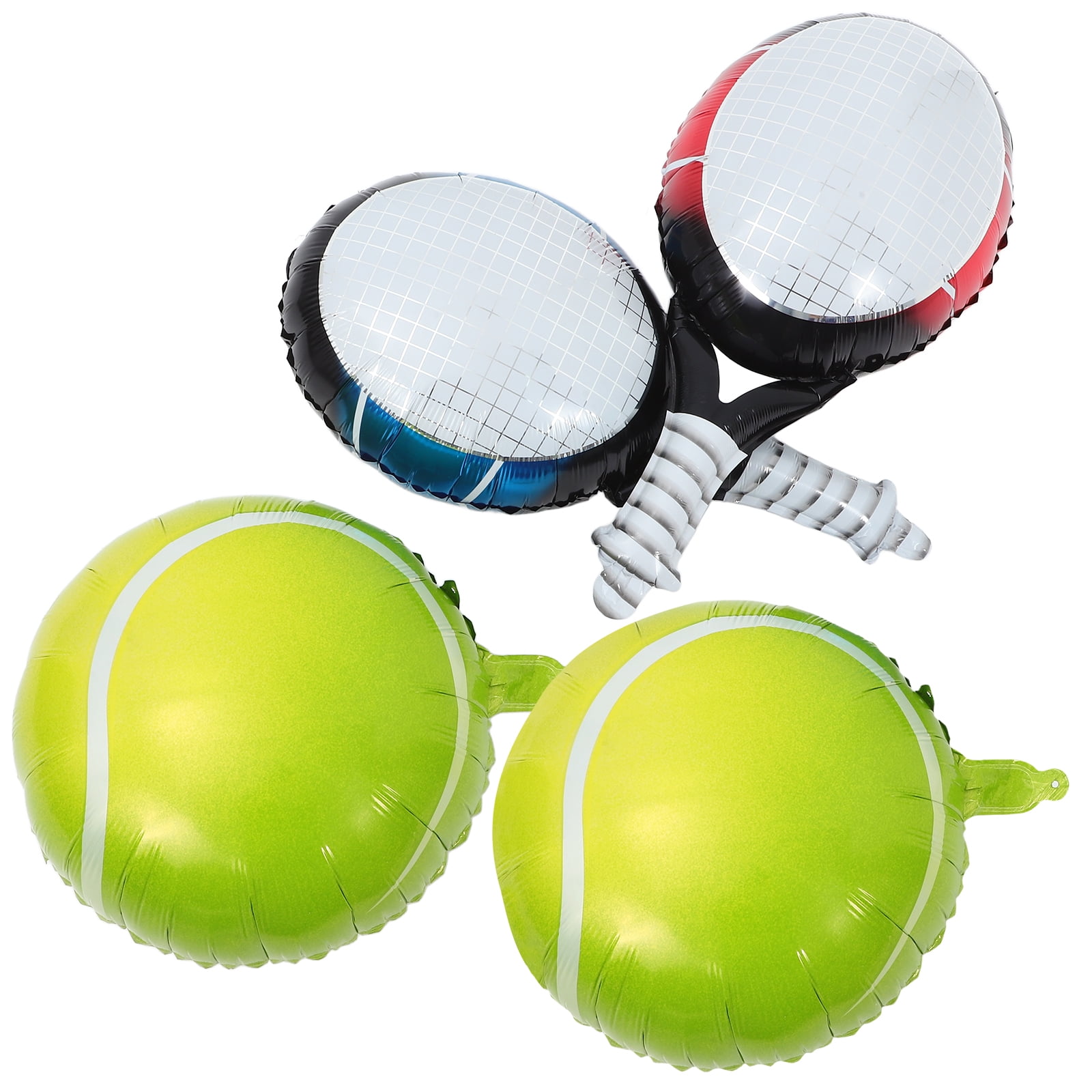 1 Set of Tennis Party Balloons Set Tennis Ball And Racket Decorations ...