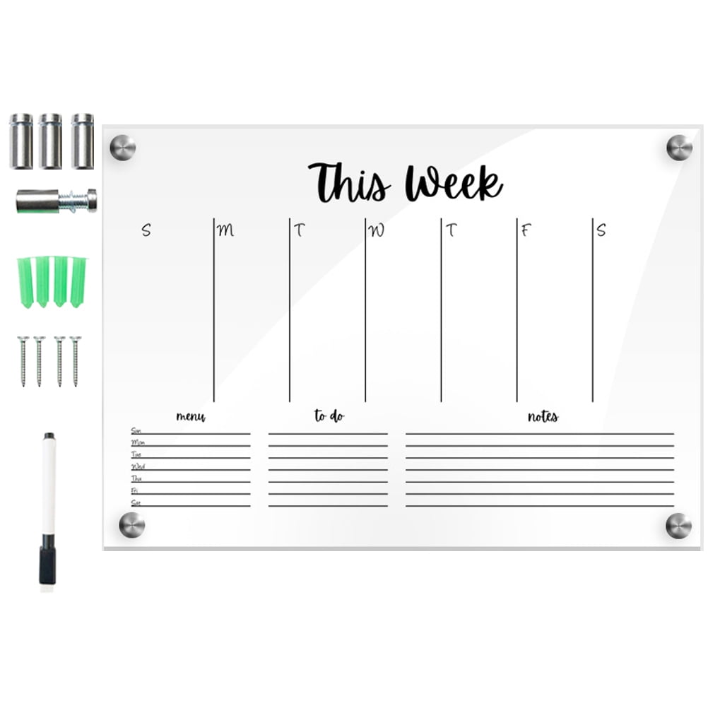 1 Set of Transparent Whiteboard Simple Handwritten Message Board Wall ...