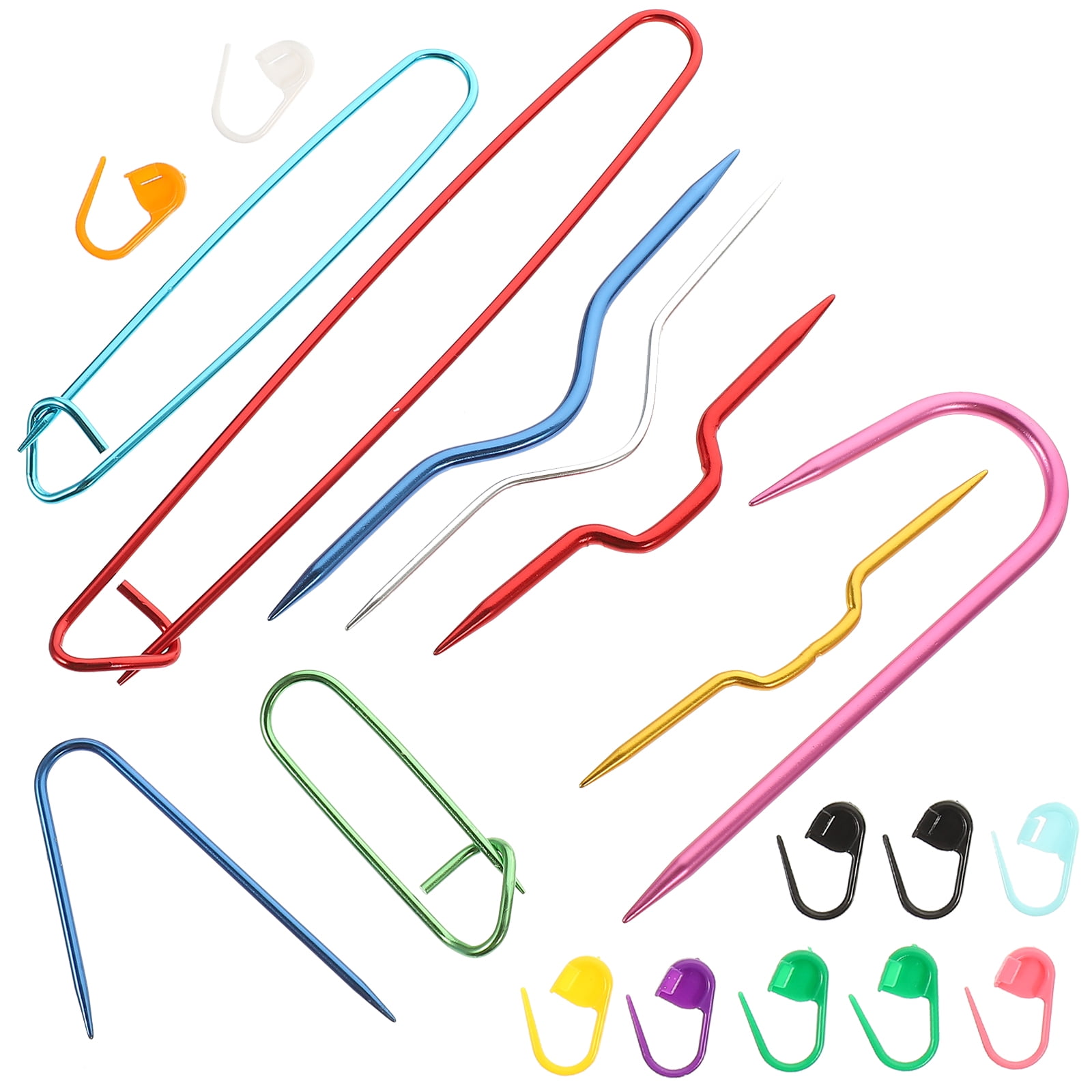 1 Set of U-Shape Needle Pins Weaving Marker Buckles Curved Stitch ...