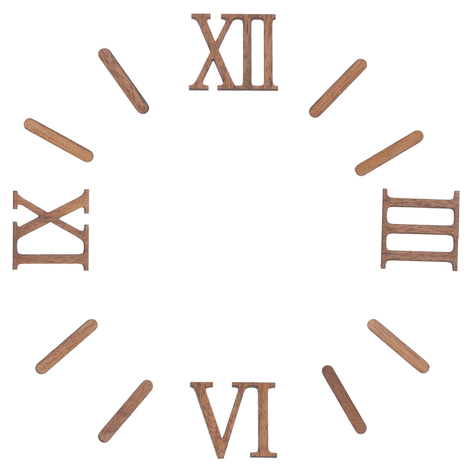 DIY Roman Numerals Clock Kit for Wall Clock Replacement Brown 1 Set ...