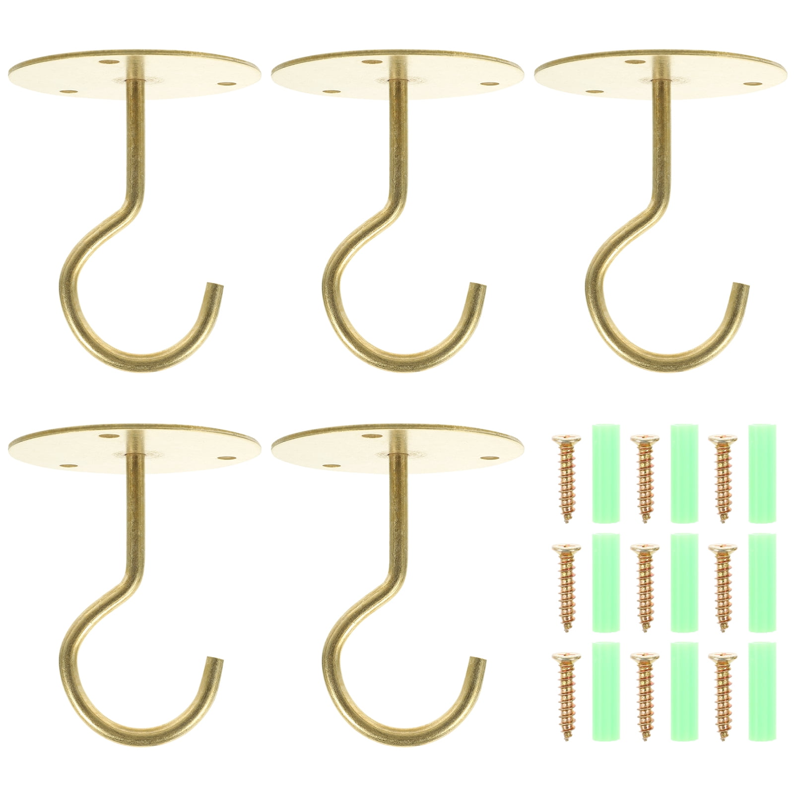 Golden Heavy Duty Iron Hooks for Hanging Use Ceiling Hooks Set of 1 ...