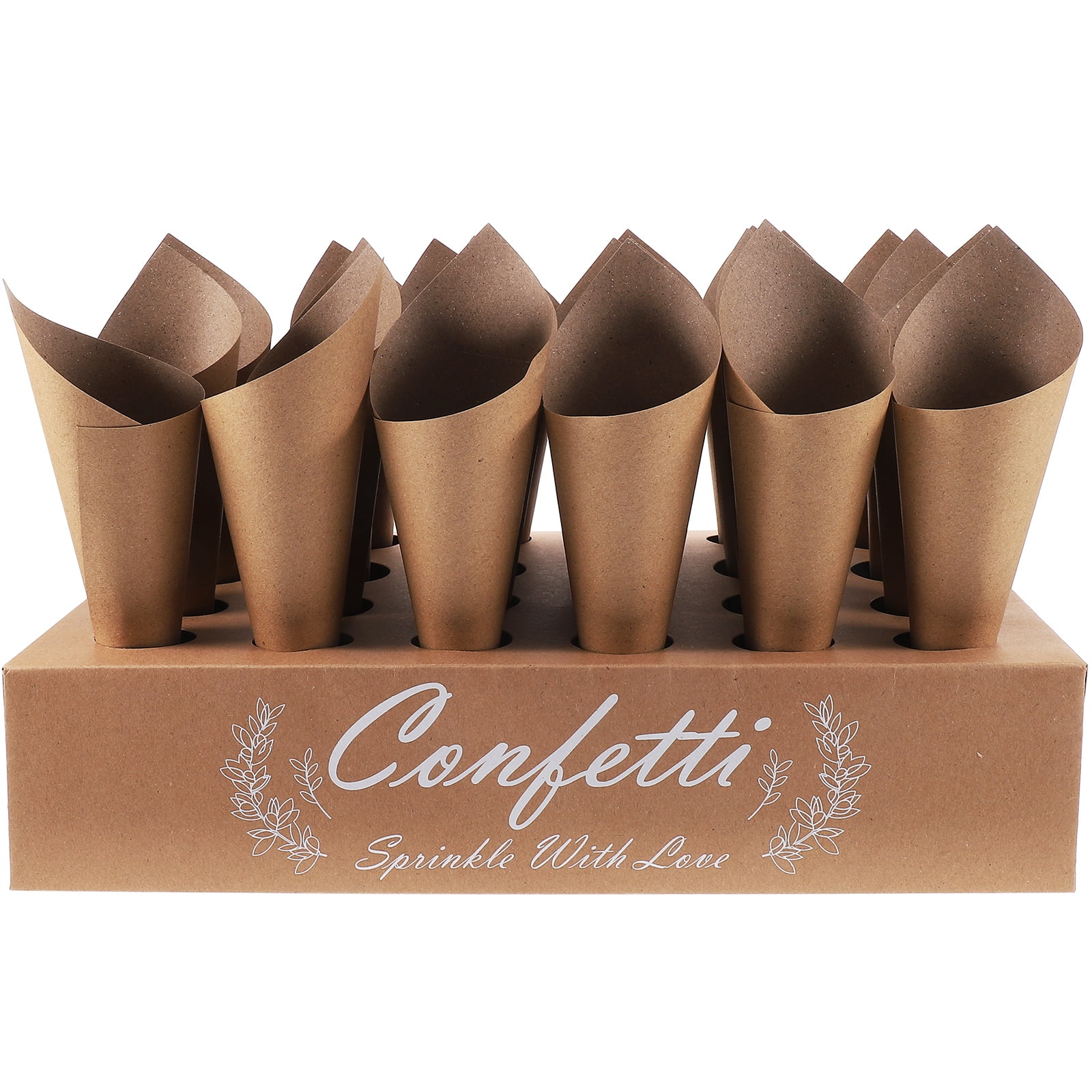 RENACLIPY Kraft Paper Cones in Light Brown - Versatile for Parties ...