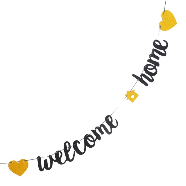 1 Set of Welcome Home Paper Banner Letter Party Hanging Banner Welcome ...