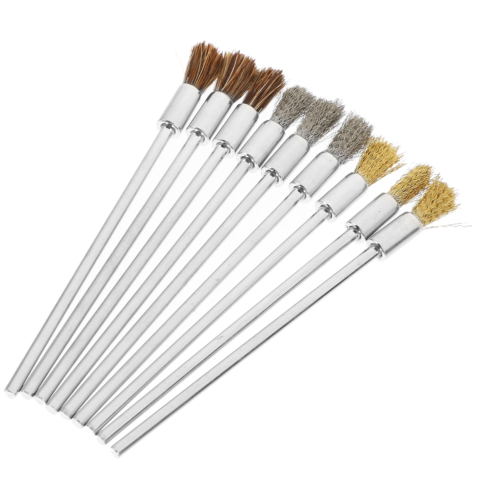 1 Set of Wire Brush Assorted Coarse Wire Wheel Long Rust Removal Drill ...