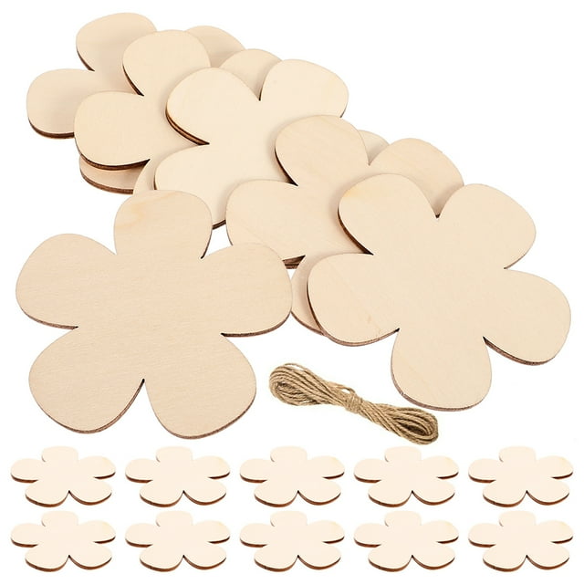 1 Set of Wood Cutouts Crafts DIY Wooden Slices Unpainted DIY Wood ...
