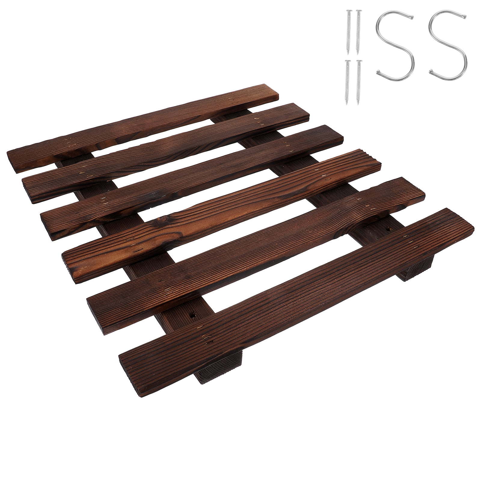 1 Set of Wood Rack Wall Planter Holder Planter Hanging Rack Wood Wall ...