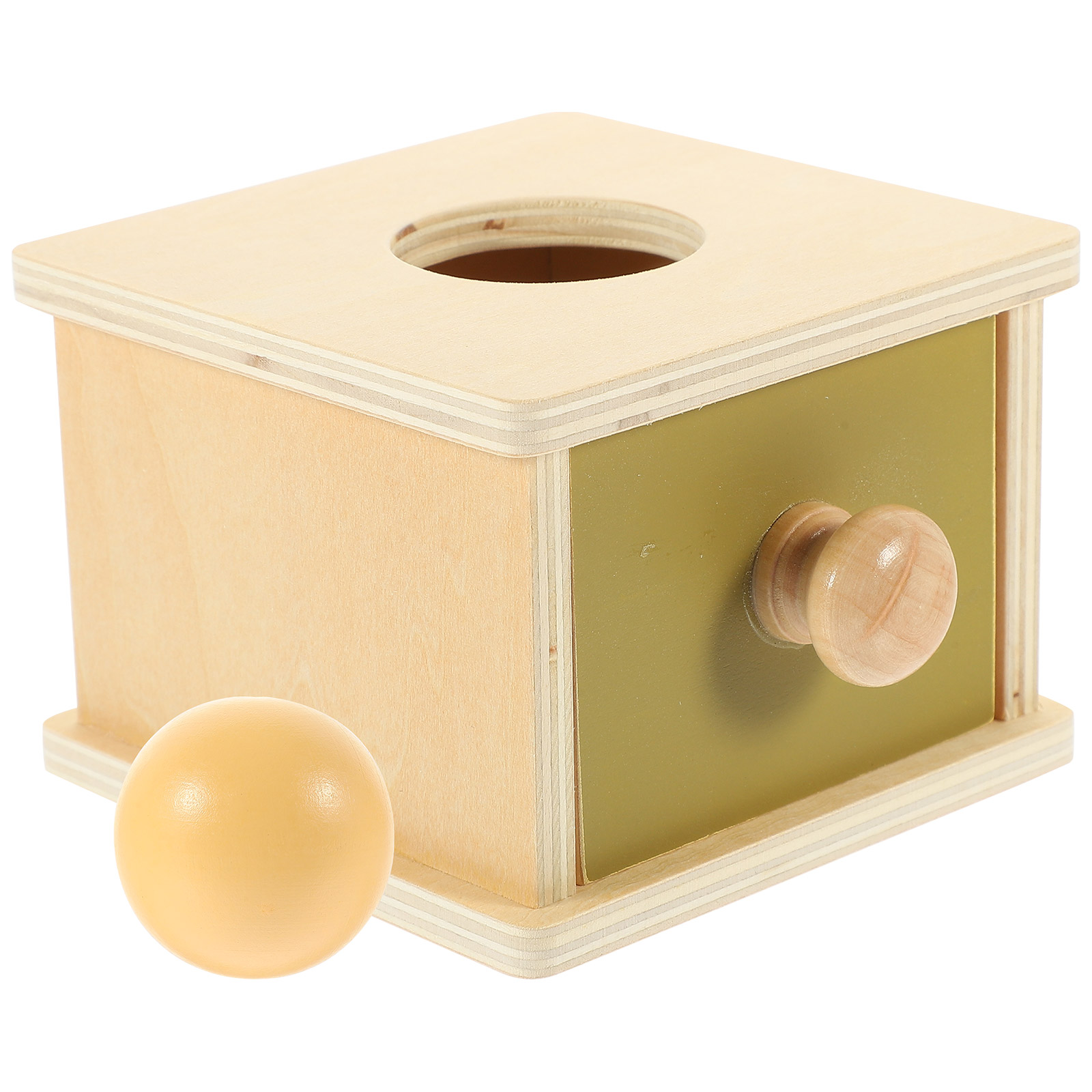 1 Set of Wooden Drawer Box Kids Intellectual Toy Object Permanence Box ...