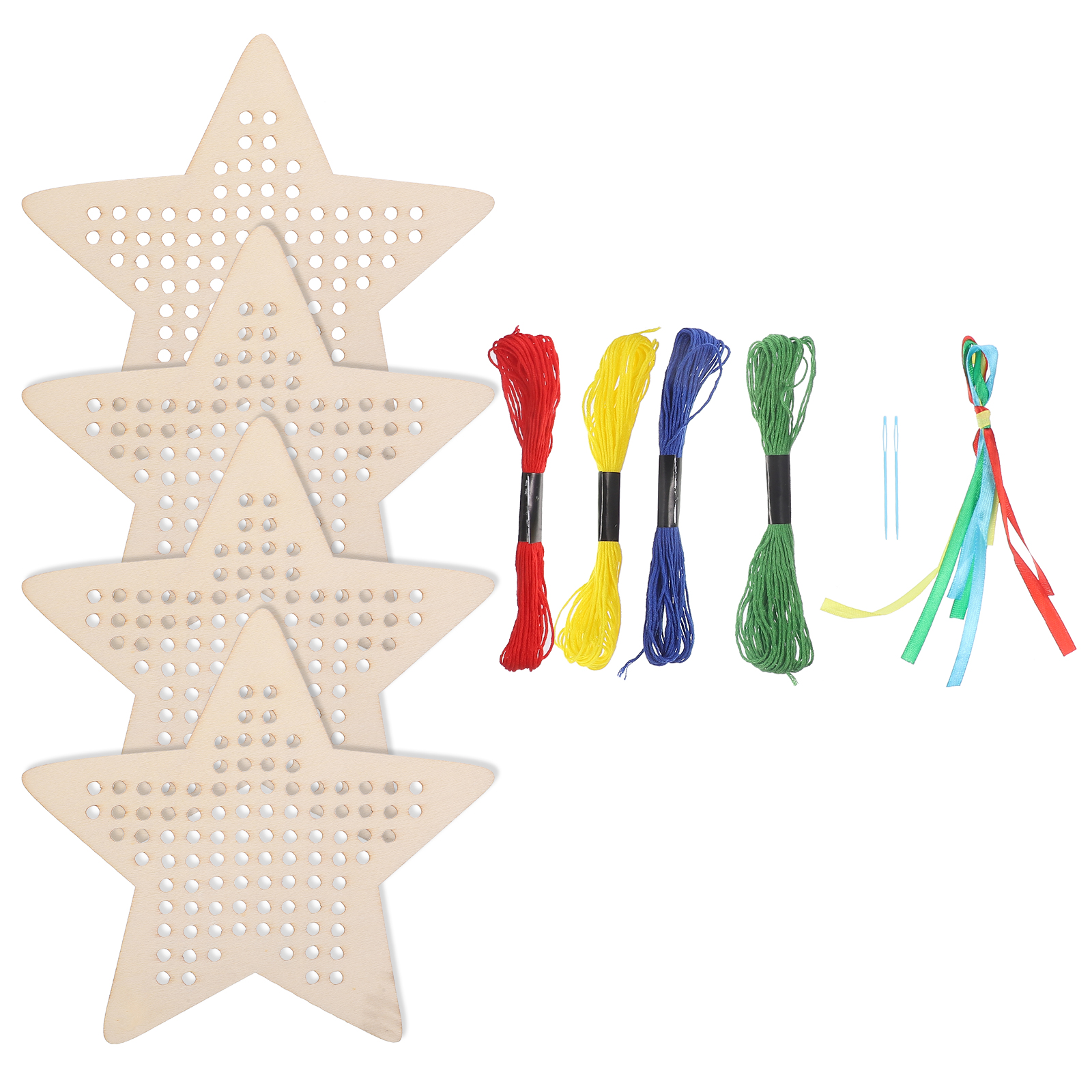 1 Set of Wooden Embroidery Book Marks DIY Wooden Bookmarks Handmade ...