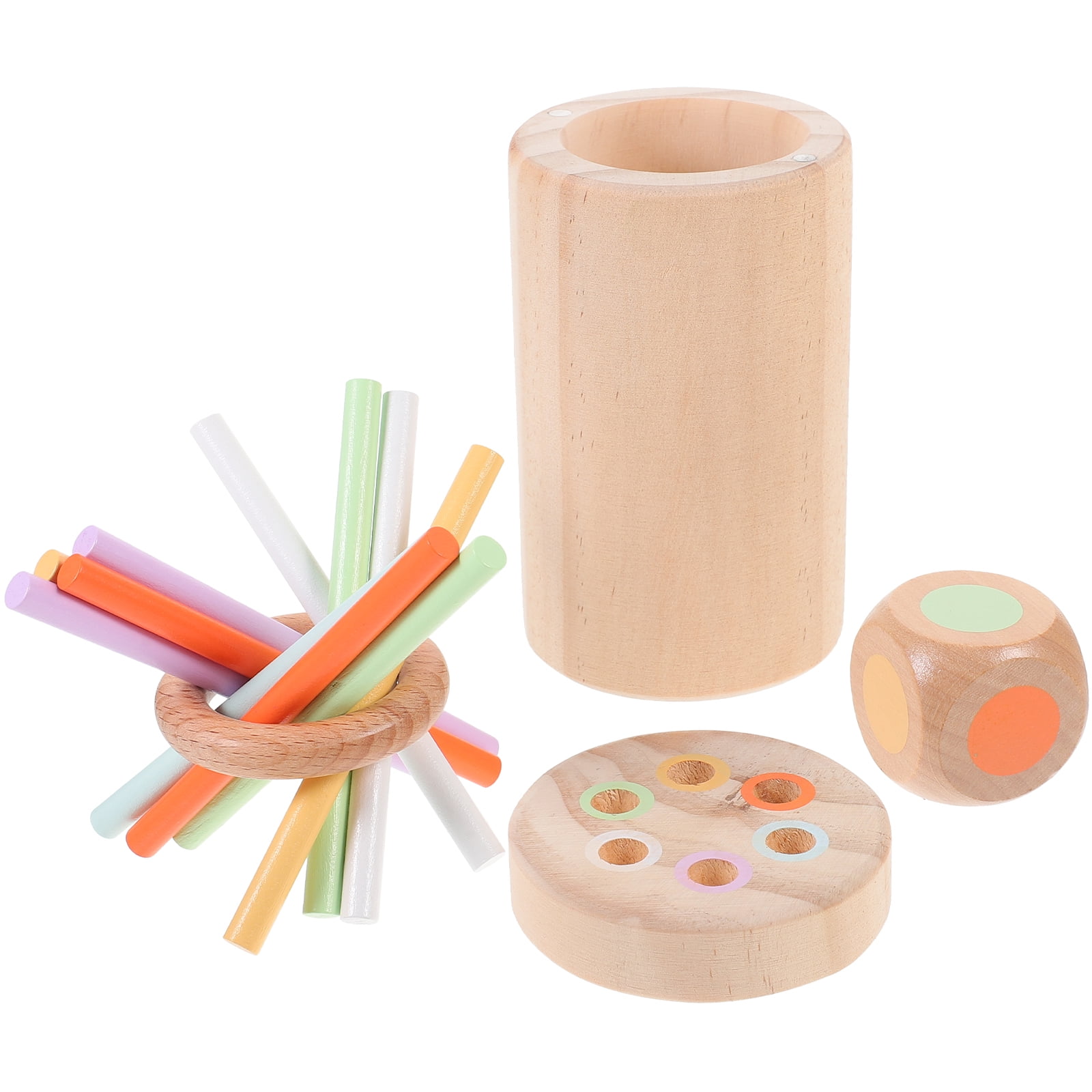 1 Set of Wooden Game Toy Wooden Balancing Sticks Toddlers Montessori ...