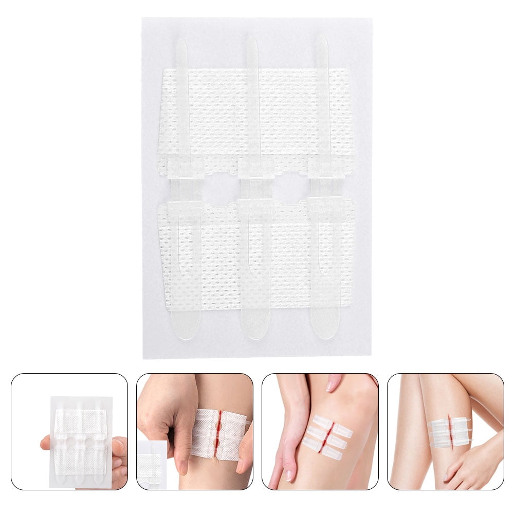 1 Set of Zip Wound Closure Strip Breathable Cloth Adhesive Emergency ...