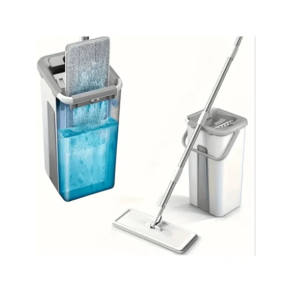 1 SetHousehold Cleaning Mop And Bucket Set ,Bring Two Mop Cloths, Hand ...