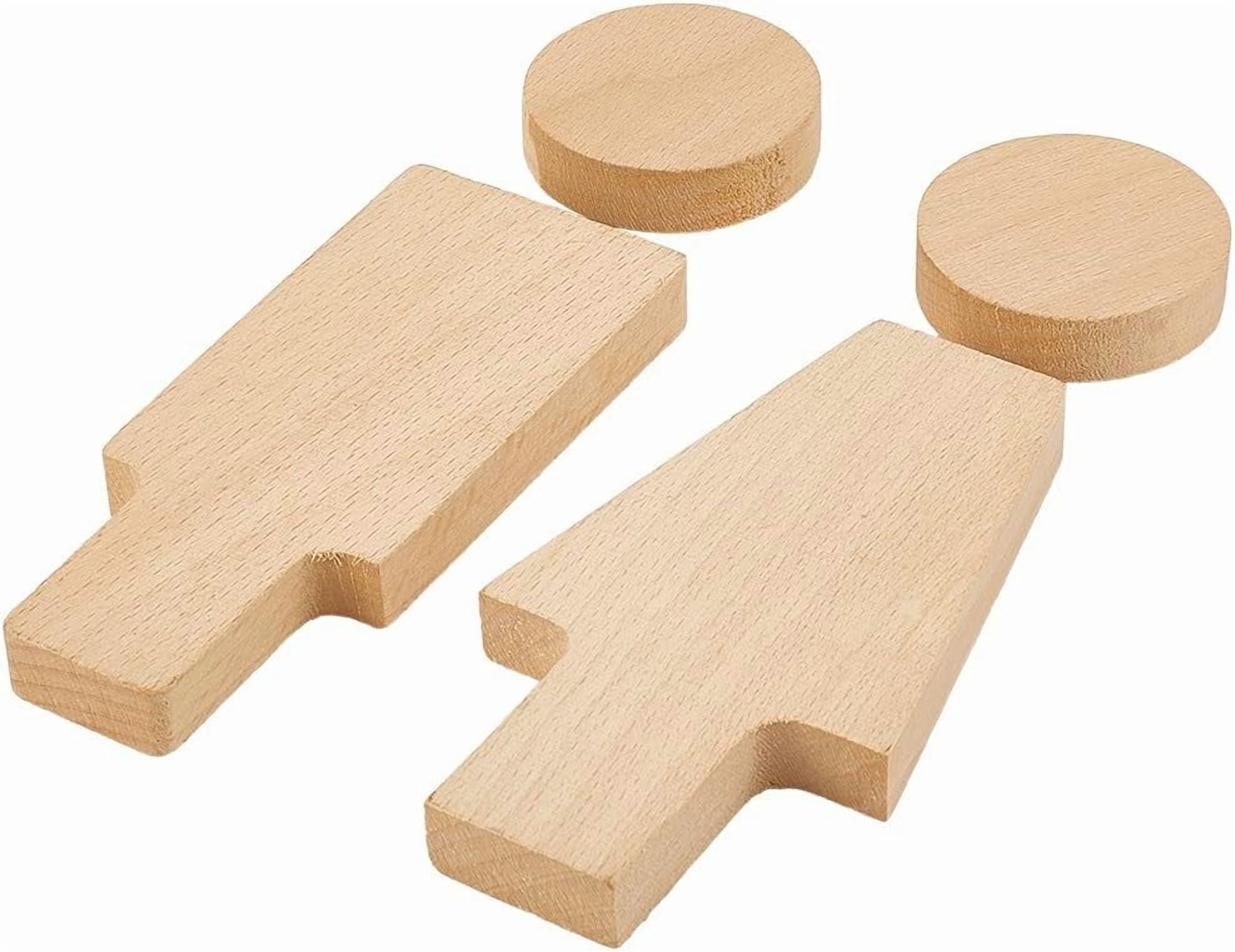 1 Sets 2Pcs Wooden WC Sign Men and Women Bathroom Signs Male Female ...