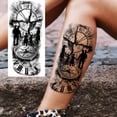 1 Sheet 3D Realistic Priate Ship Anchor Compass Temporary For Men Women ...