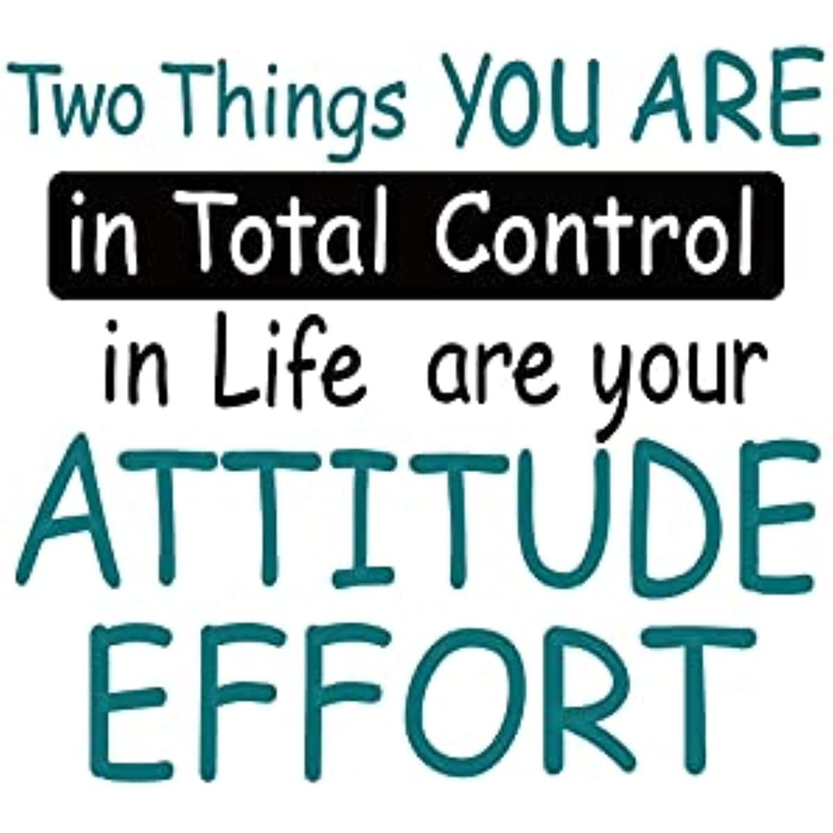 1 Sheet Blue PVC Wall Stickers Attitude and Effort Vinyl Wall Decor ...