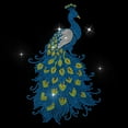 1 Sheet Blue Peacock Rhinestone Iron on Hotfix Rhinestone Peacock ...
