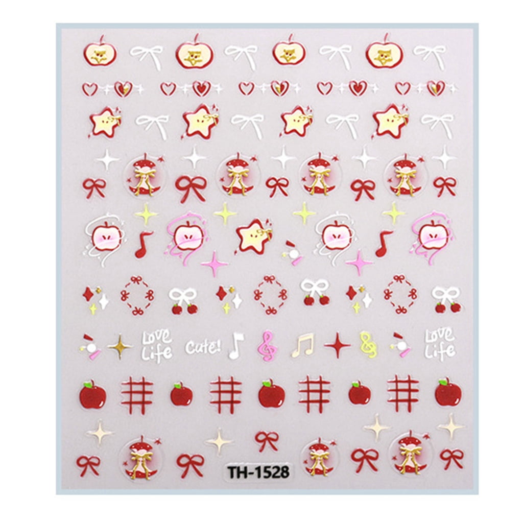 1 Sheet Cute Nail Stickers Cartoon Nail Decals for Fingernails and ...