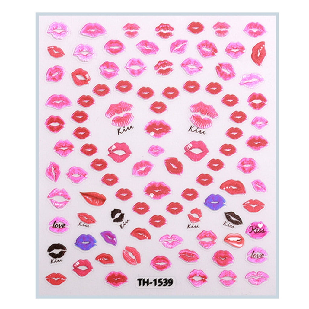 1 Sheet Cute Nail Stickers Cartoon Nail Decals for Fingernails and ...