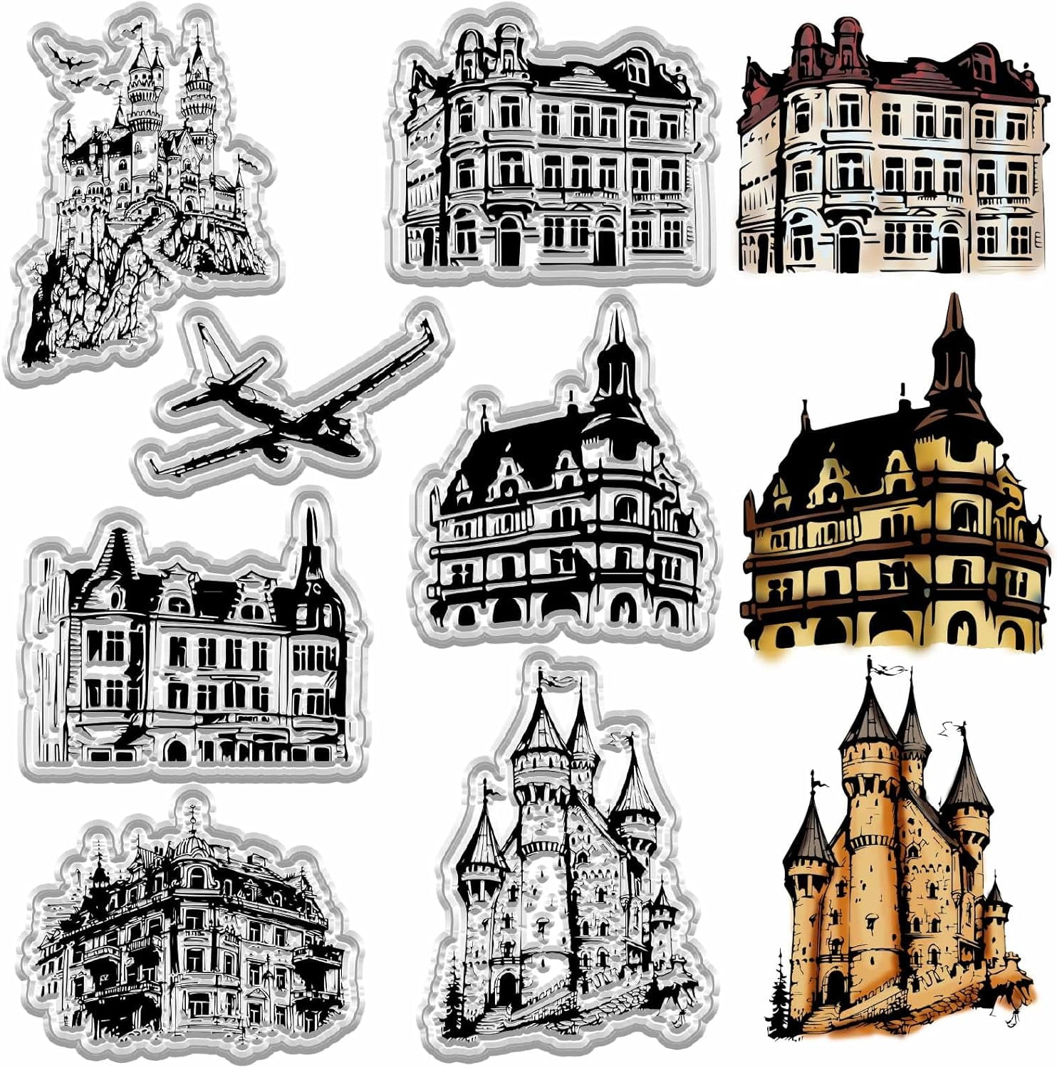 1 Sheet Fairy Tale Clear Stamps Vintage Silicone Stamp Reusable Retro ...