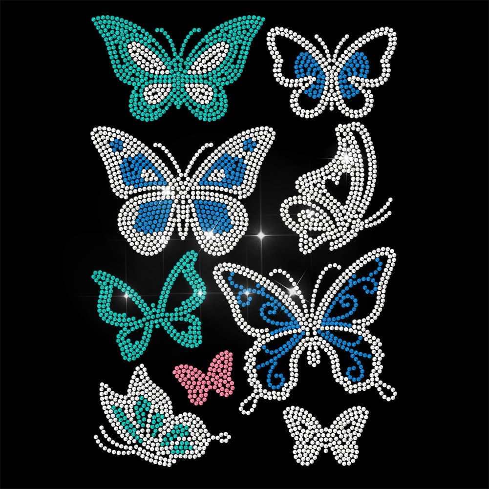 1 Sheet Glass Hotfix Rhinestone Iron on Appliques Costume Accessories ...