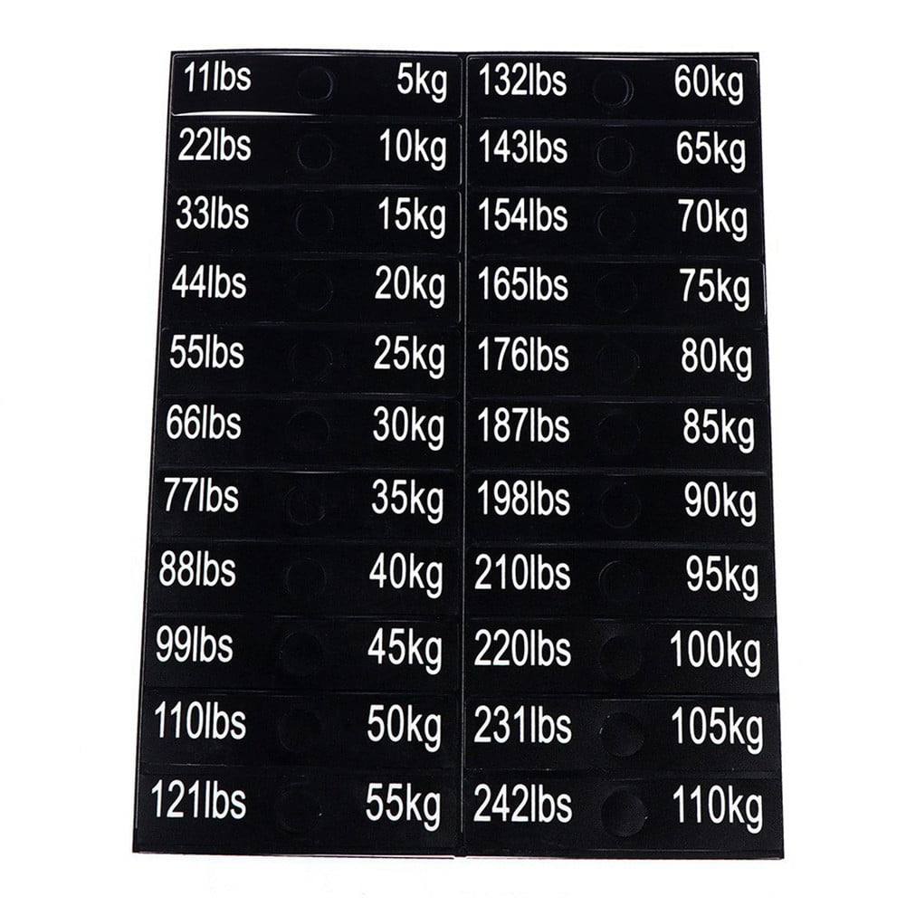 1 Sheet Gym Weight Sticker Labels Power Equipment Label Numbers Sticker ...