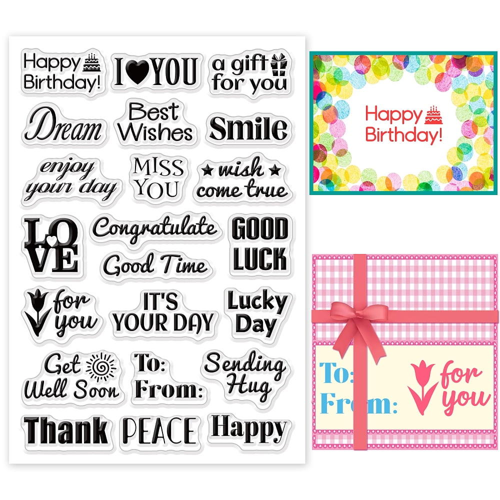 1 Sheet PVC Plastic Stamps for DIY Scrapbooking Photo Album Decorative ...