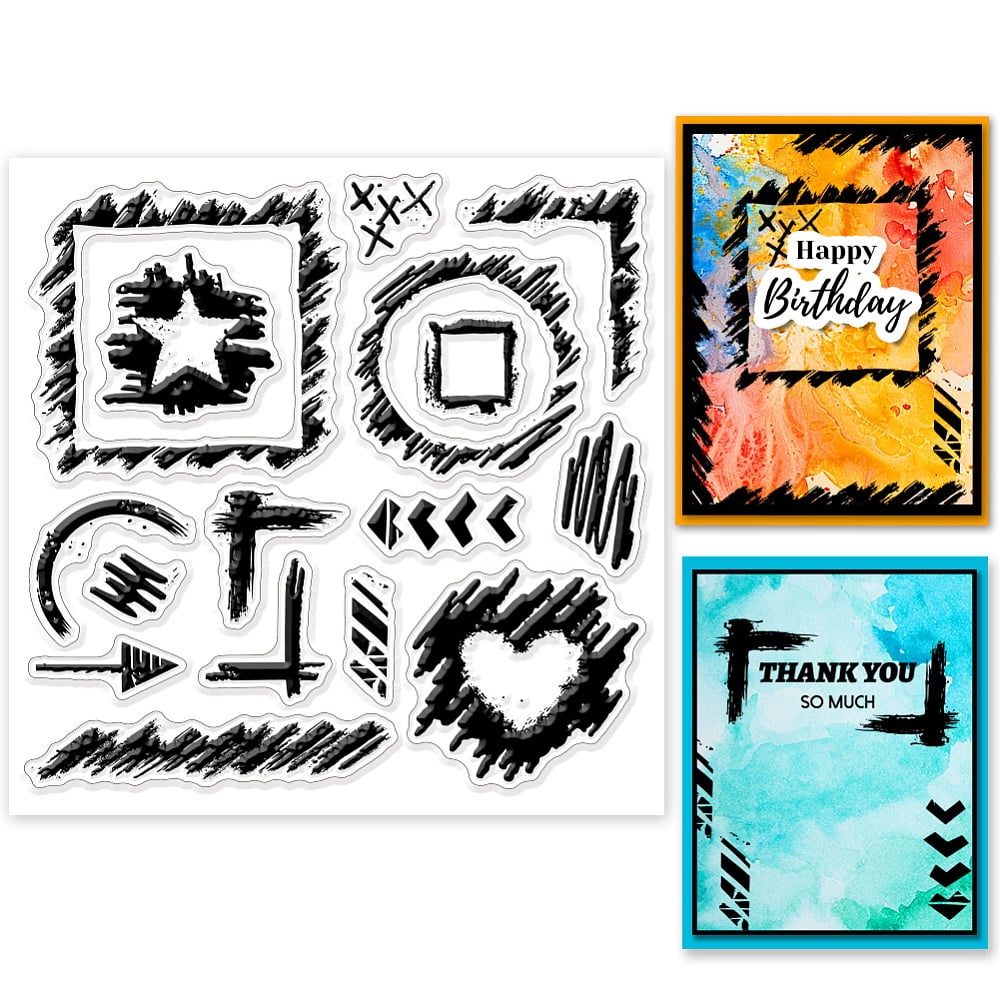 1 Sheet PVC Plastic Stamps for DIY Scrapbooking Photo Album Decorative ...