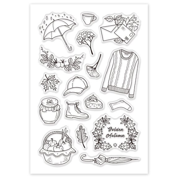 1 Sheet PVC Plastic Stamps for DIY Scrapbooking Photo Album Decorative ...