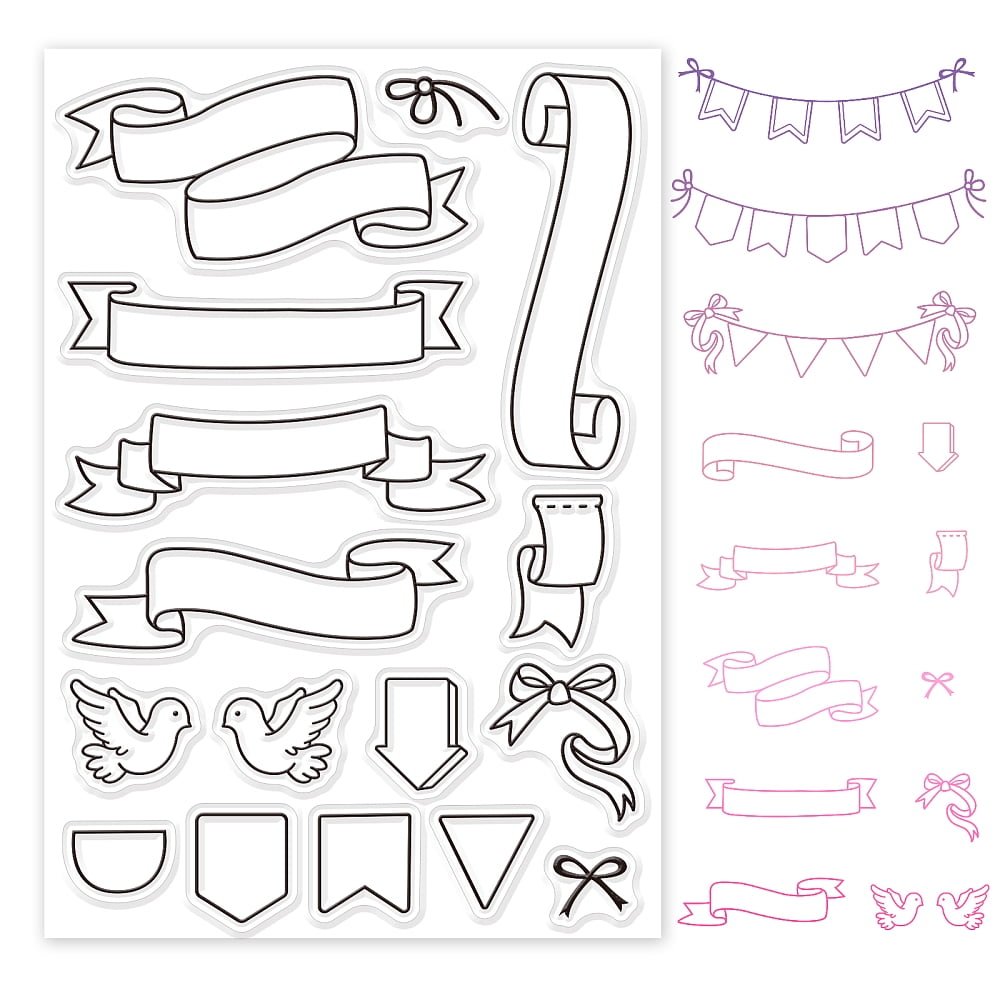 1 Sheet PVC Plastic Stamps for DIY Scrapbooking Photo Album Decorative ...