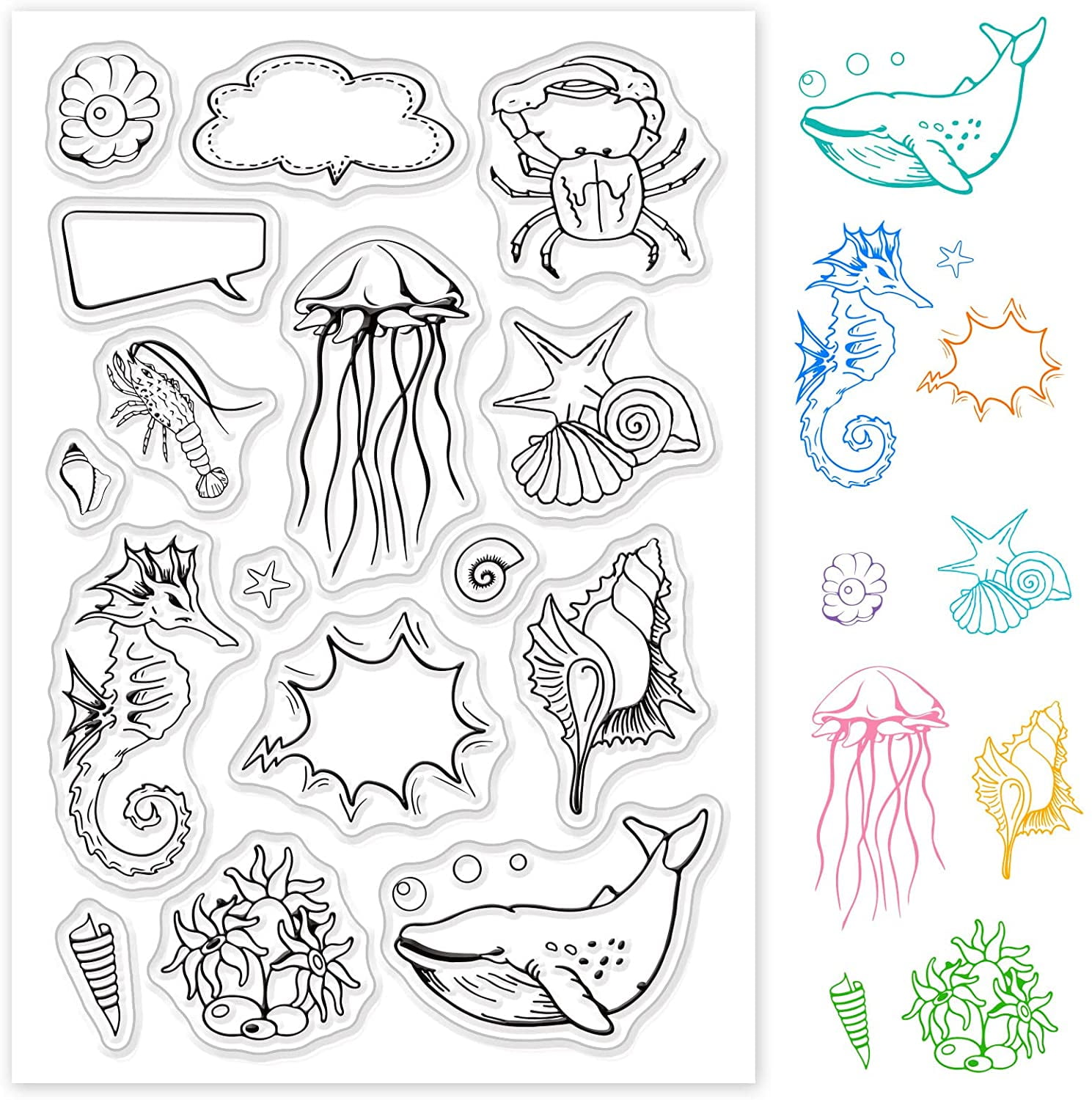 1 Sheet PVC Plastic Stamps for DIY Scrapbooking Photo Album Decorative ...