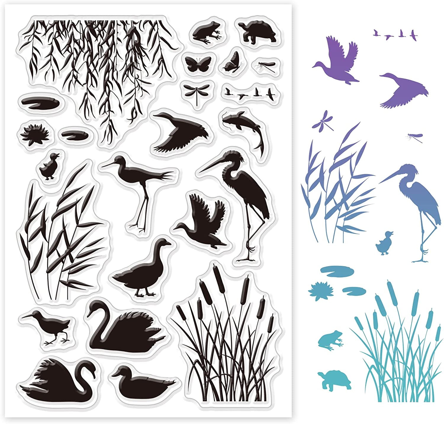 1 Sheet PVC Plastic Stamps for DIY Scrapbooking Photo Album Decorative ...