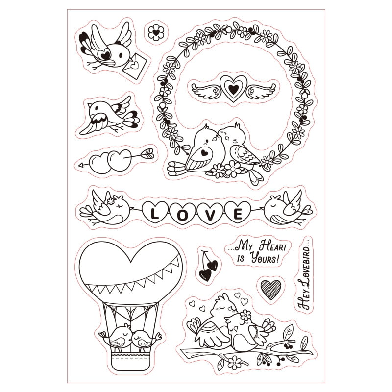 1 Sheet PVC Plastic Stamps for DIY Scrapbooking oto Album Decorative ...