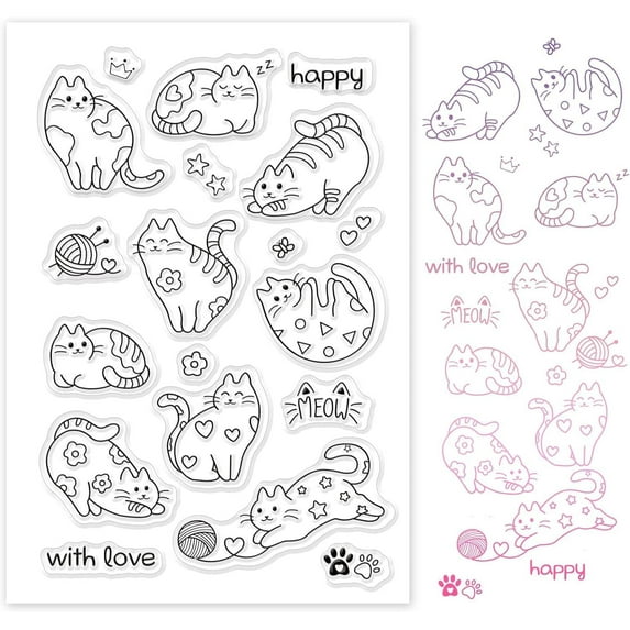 1 Sheet PVC Stamps for DIY Scrapbooking Photo Album Decorative Cards ...