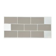 Art3d White Opal Subway Pattern with Seams 12 in. x 12 in. Mother of ...