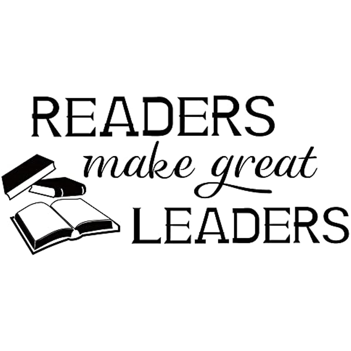 1 Sheet Readers Make Great Leaders Inspirational Wall Sticker Vinyl ...