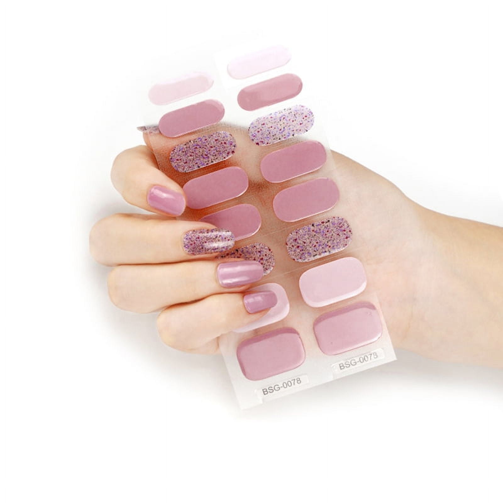 1 Sheet Semi Cured Gel Polish Strips Gel Full Wraps Strips Gel Stickers ...