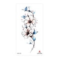 1 Sheet Waterproof Flower Temporary for Women Red Rose Butterfly Fake ...