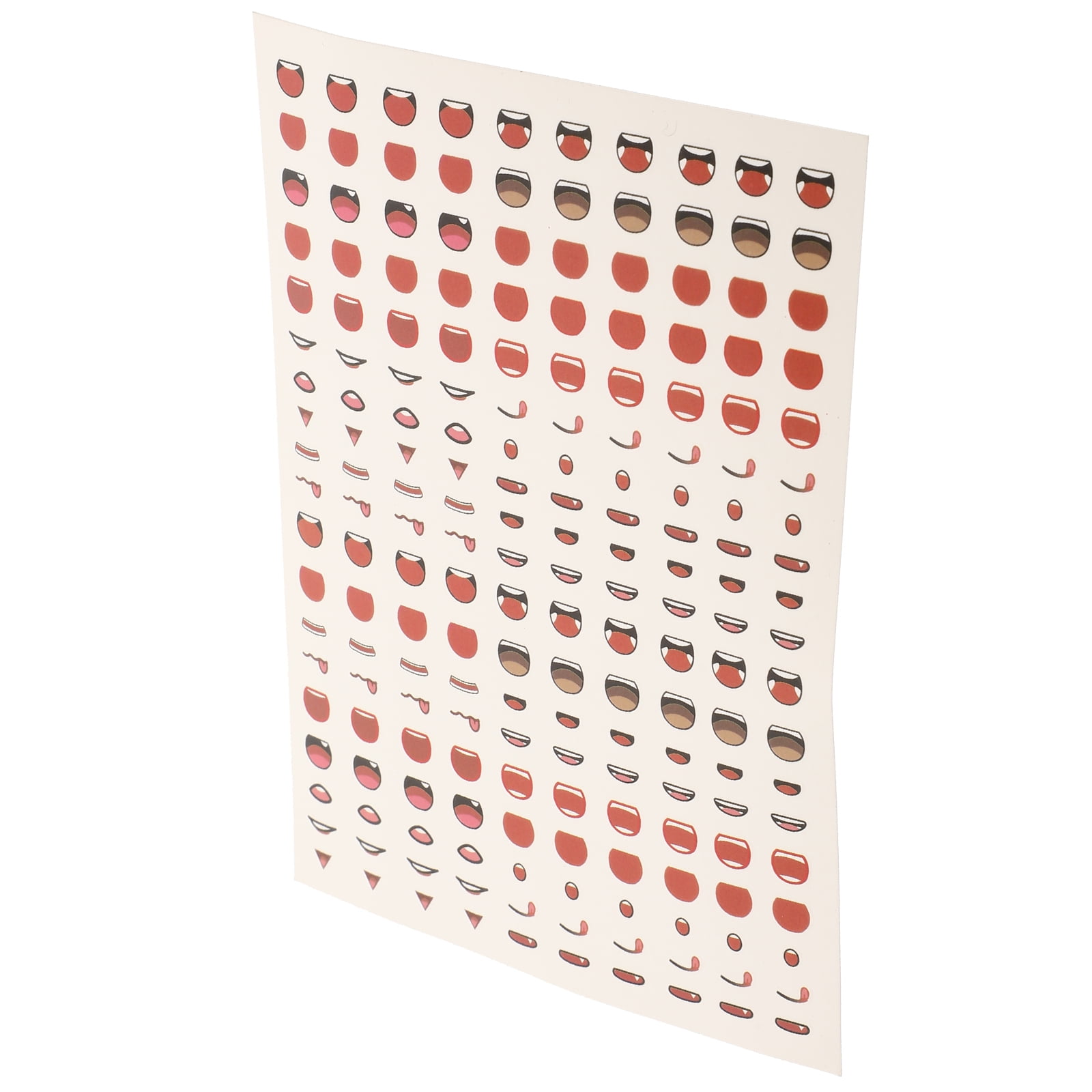 1 Sheet of Cartoon Mouth Stickers Paper Mouth Sticker DIY Craft Mouth ...