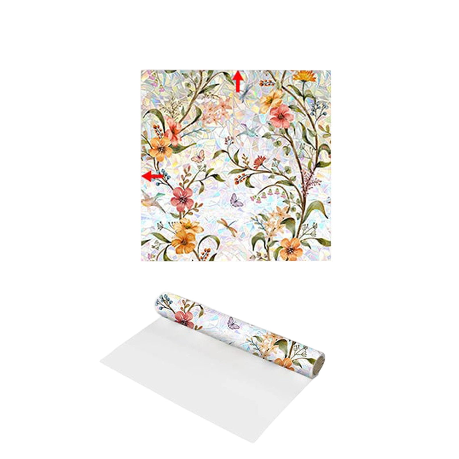 1 Sheets Spring Flowers Window Clings, Happy Spring Flower Bird ...