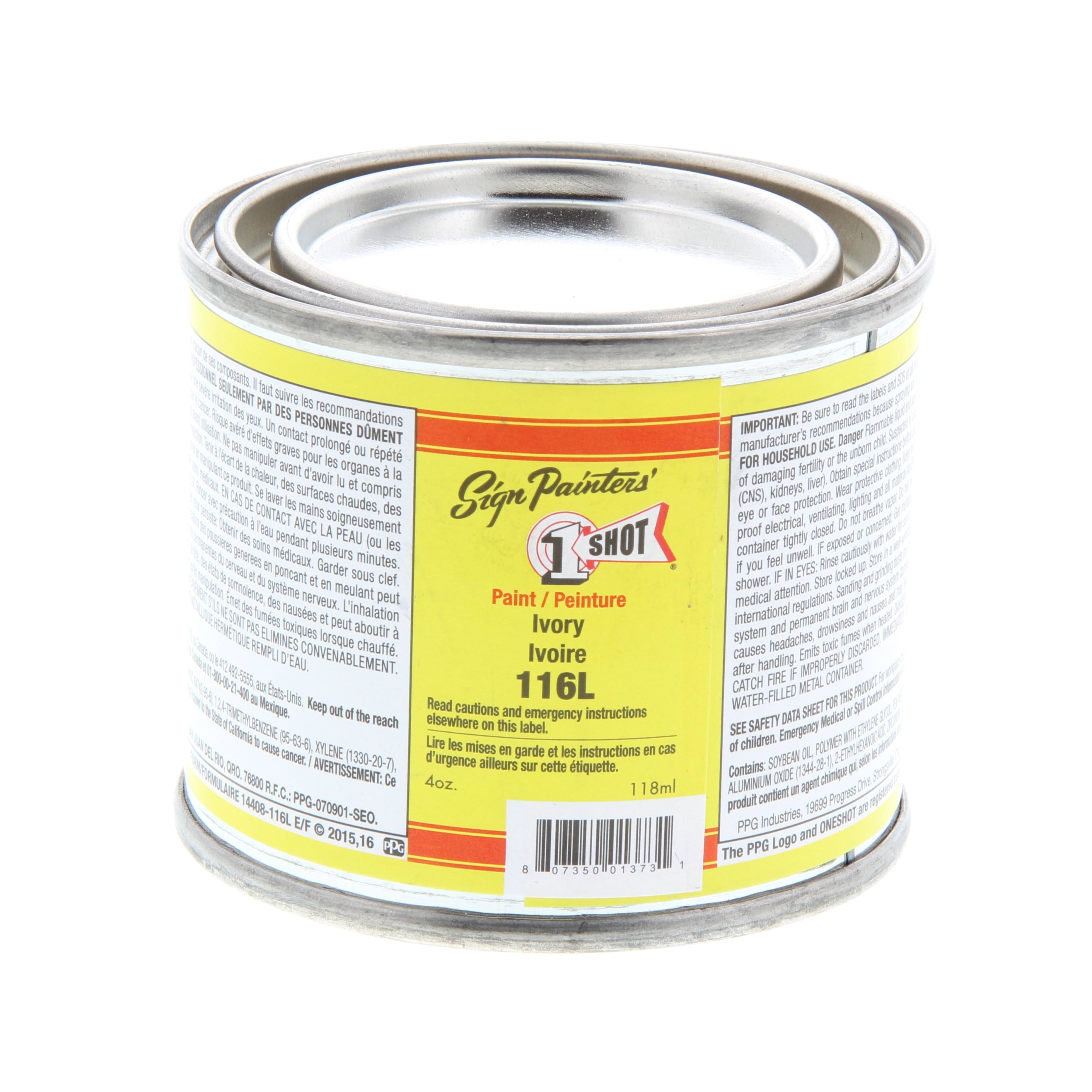 1 Shot Lettering Enamel, 4 oz., Ivory - Walmart.com