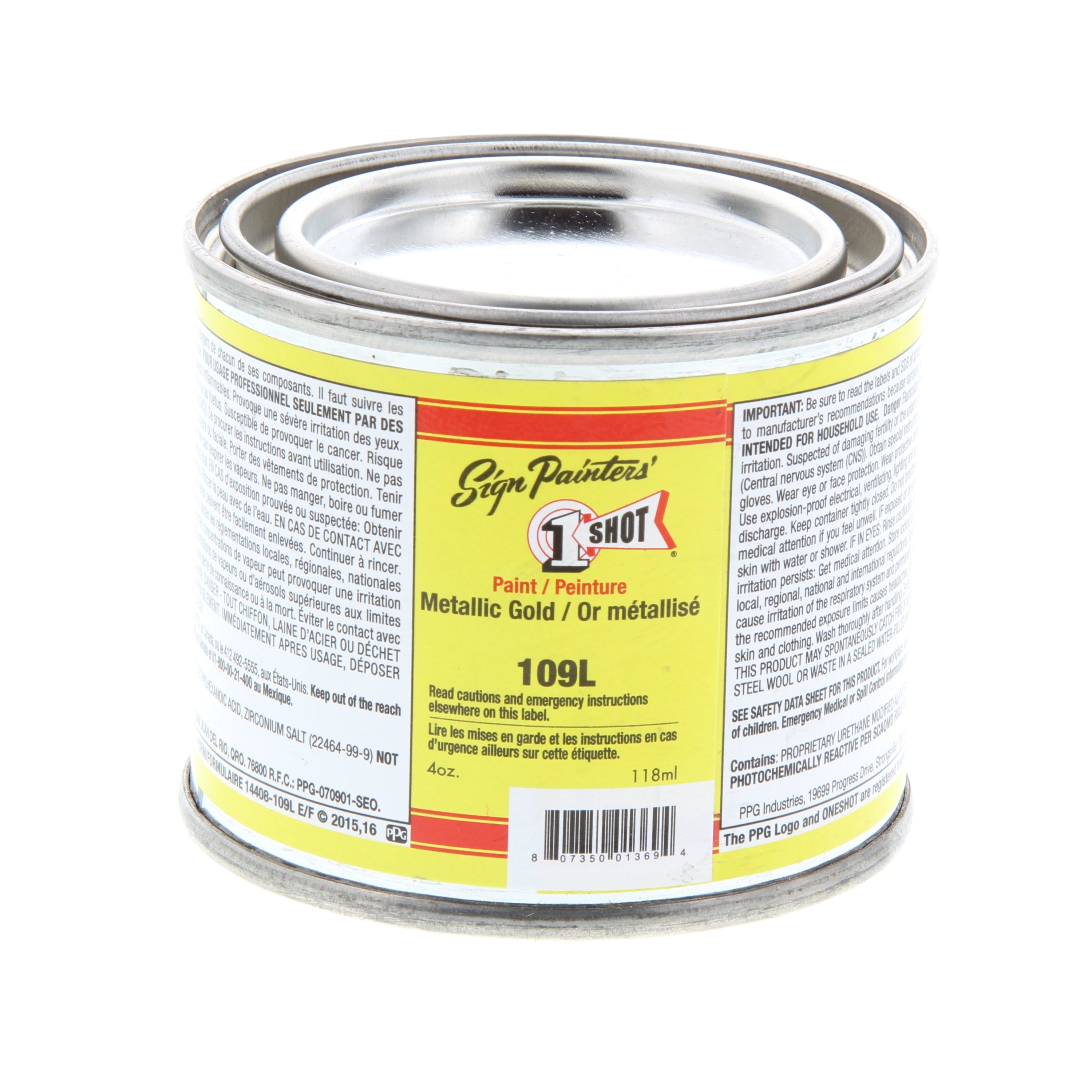 1 Shot Lettering Enamel, 4 oz., Metallic Gold - Walmart.com