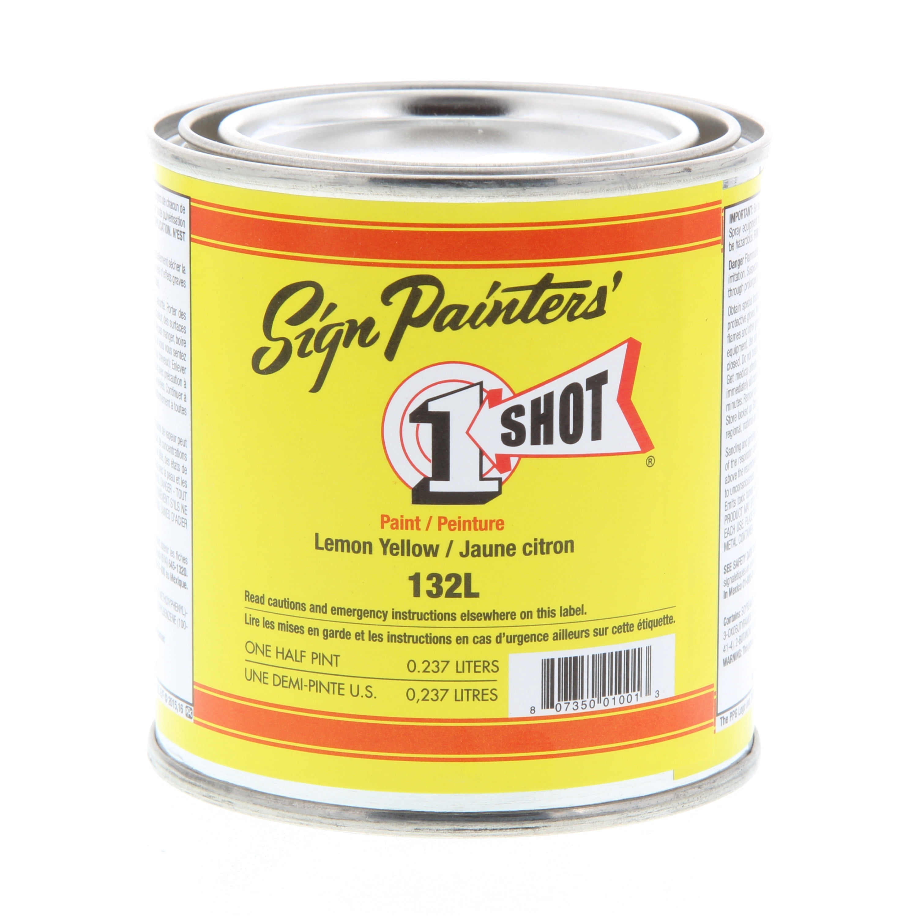1 Shot Lettering Enamel, 8 oz., Lemon Yellow - Walmart Business Supplies