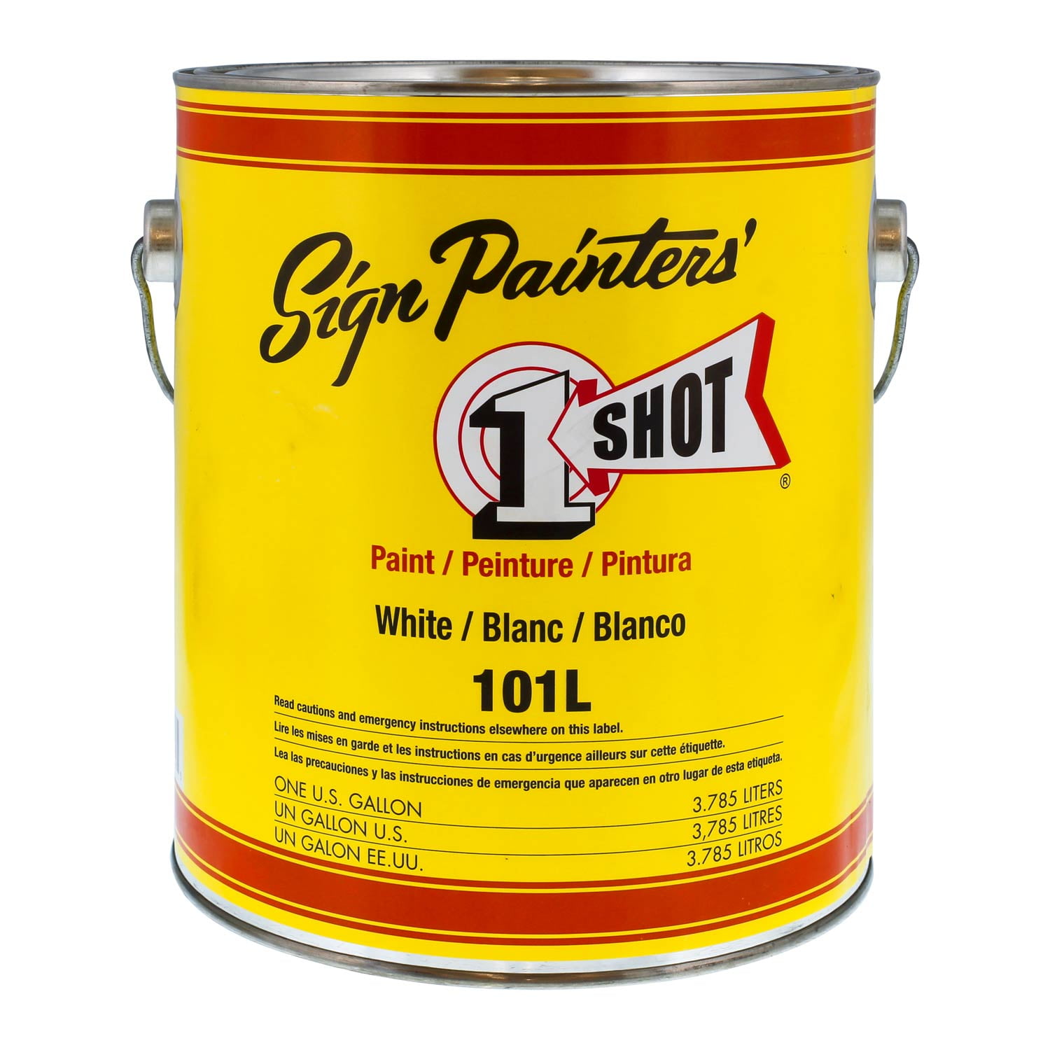 1 Shot Lettering White Pinstriping Lettering Enamel Paint, Gallon One ...
