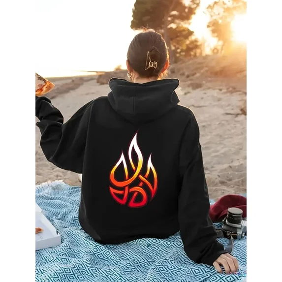 1 Side Hoodie S-5Xl With Alphabet Floral Design Polyester - Walmart.com