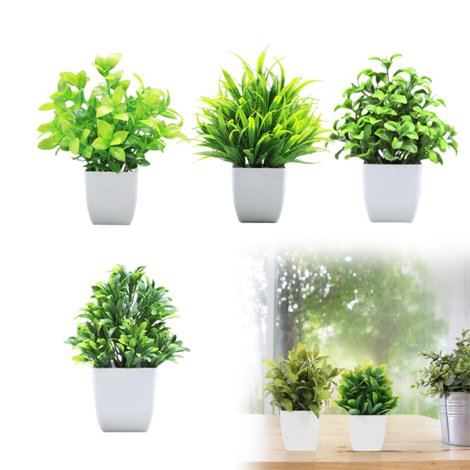1*Simulation Potted Plant Clearance! Small Potted Plants Mini ...